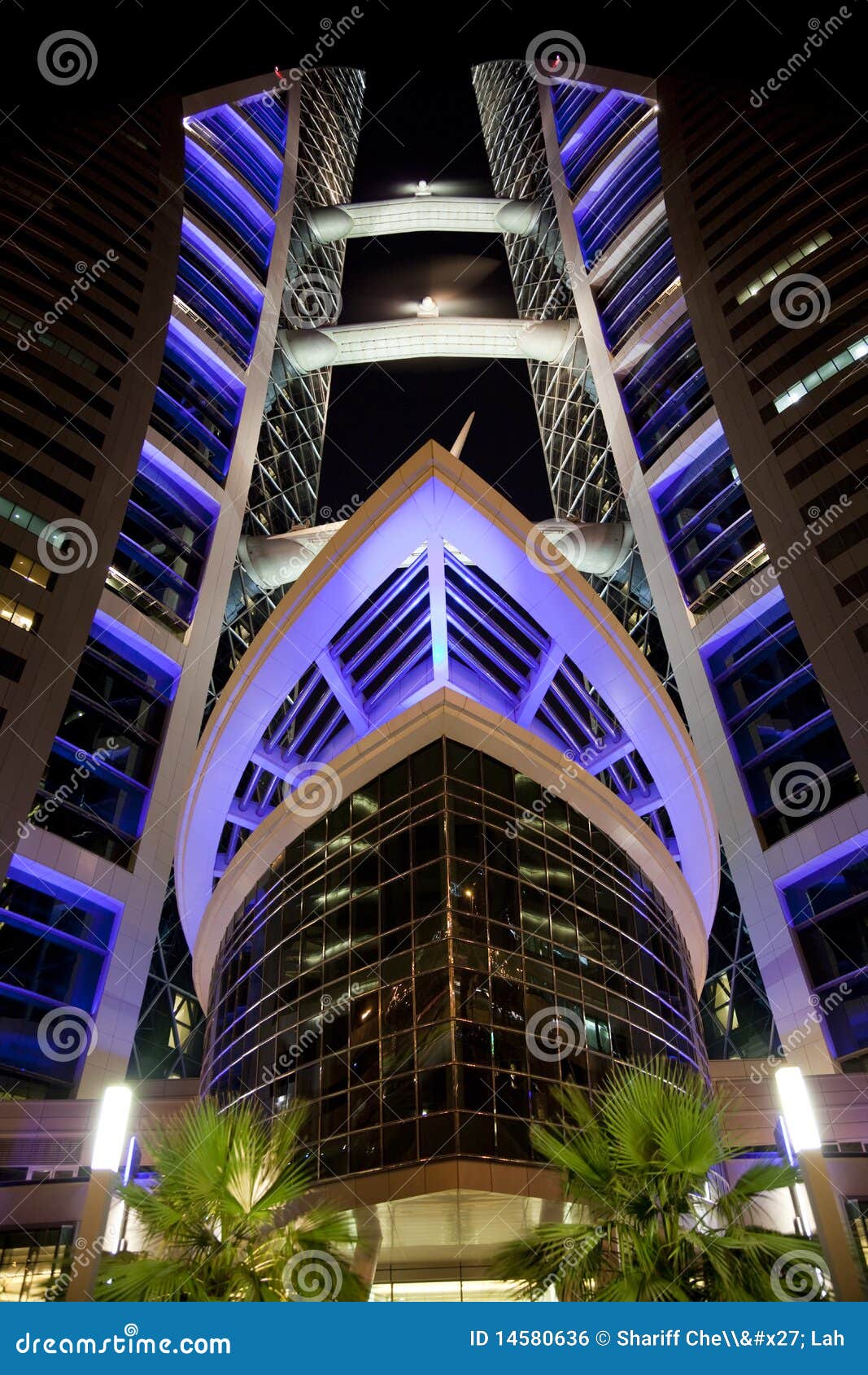Bahrain World Trade Center at Night, Bahrain Editorial Photo - Image of ...