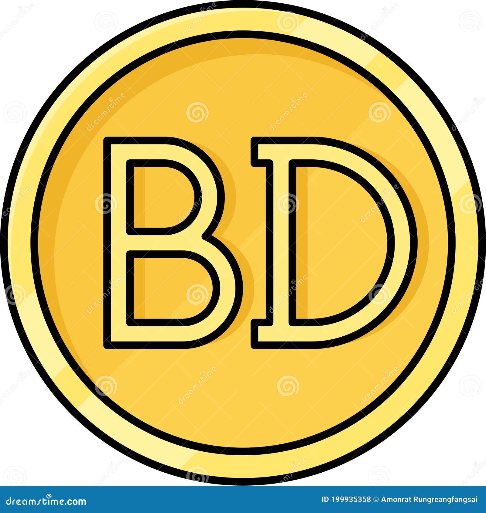 Bahraini Dinar Coin Icon, Currency of Bahrain Stock Vector ...