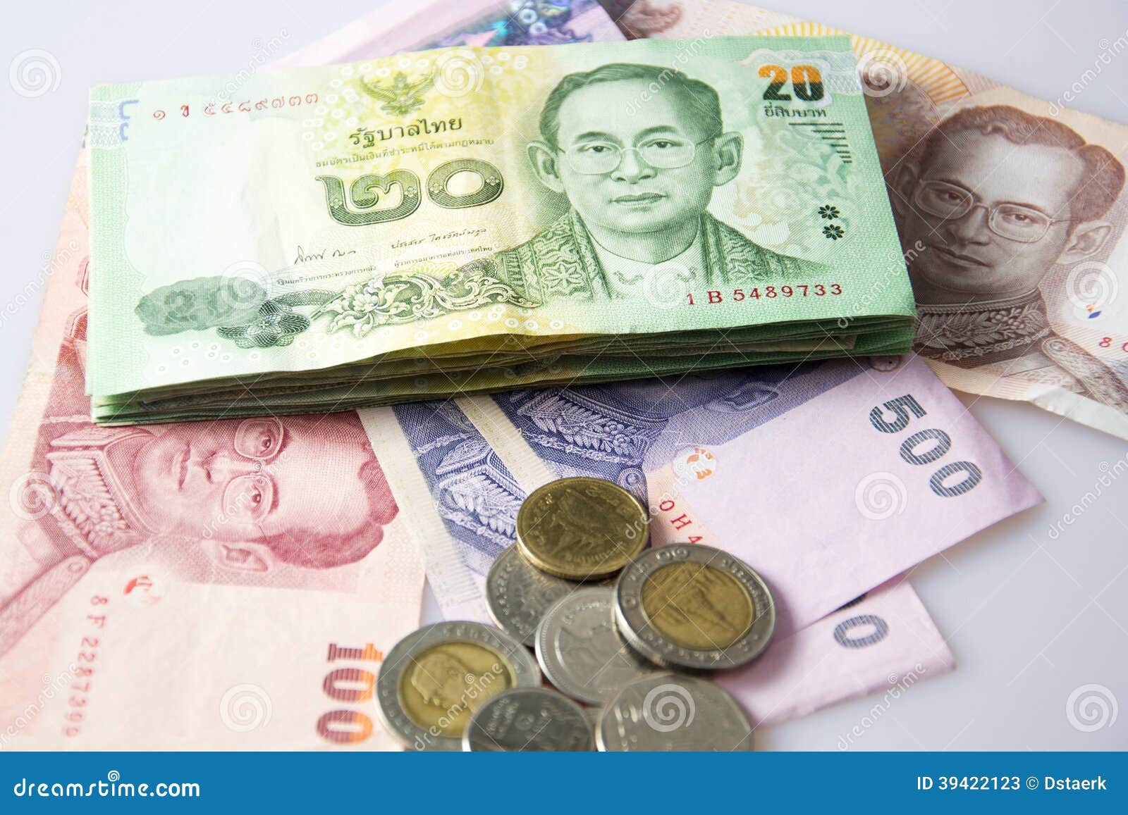 Baht stock image. Image of king, note, rich, cash, white - 39422123