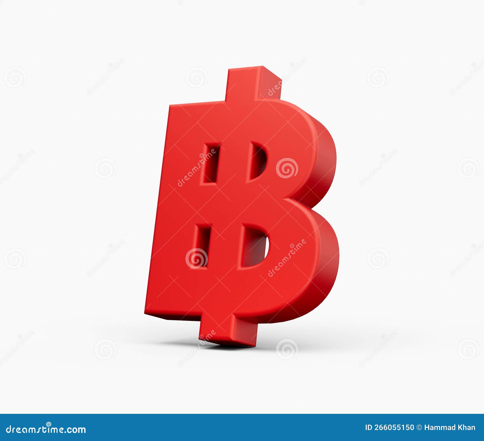 Baht Icon, Red 3d Style 3d Illustration Stock Illustration ...
