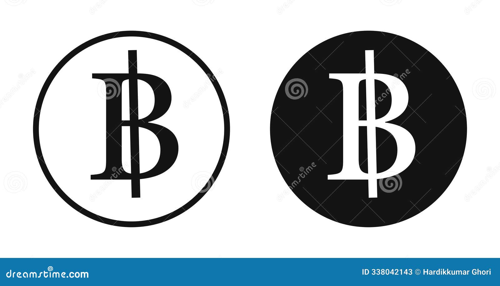 Baht Sign Isolated on White Background Stock Vector - Illustration of ...