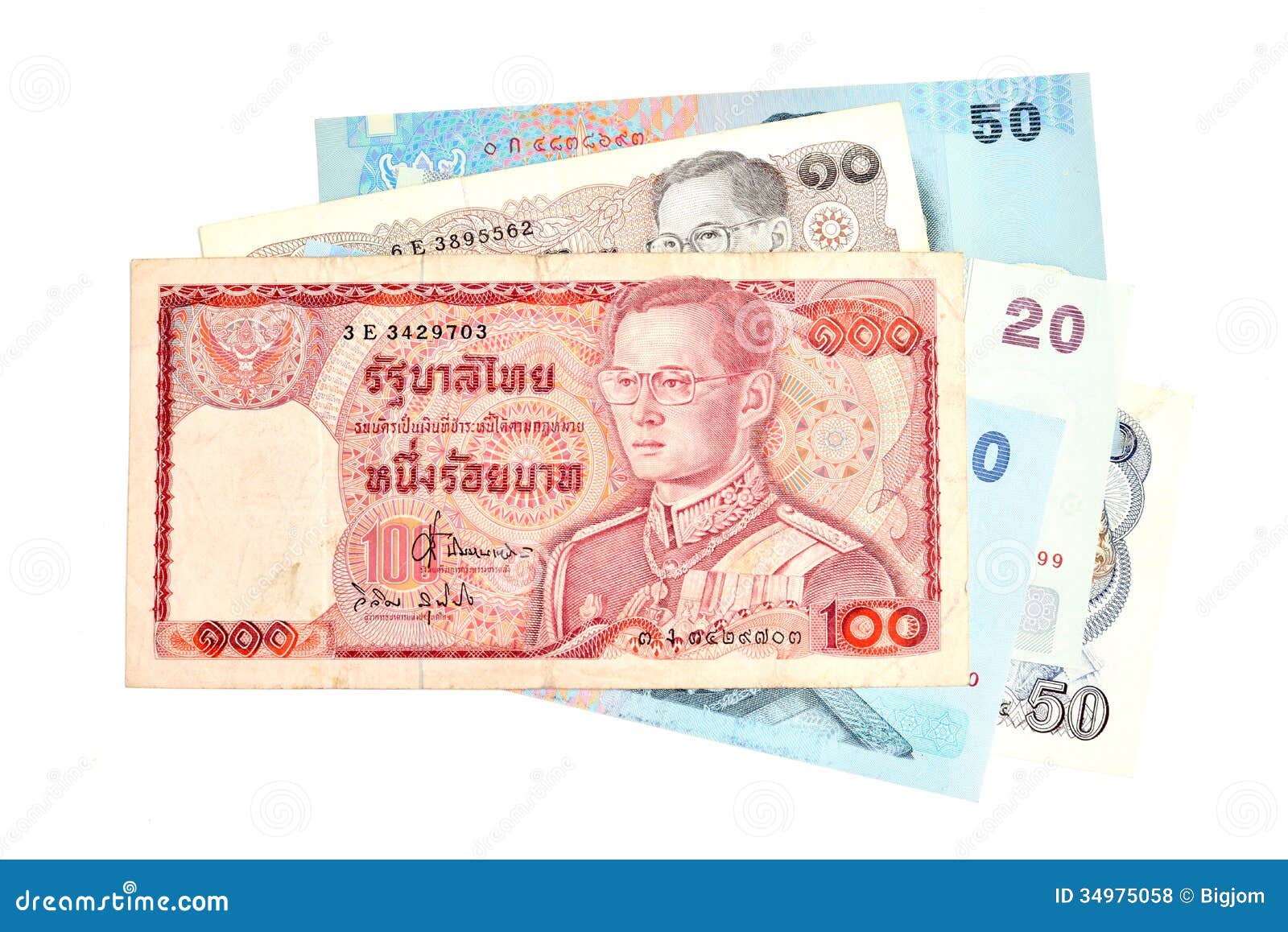 100 Baht Thaise Bankbiljetten Stock Foto - Image of baht, investeren ...
