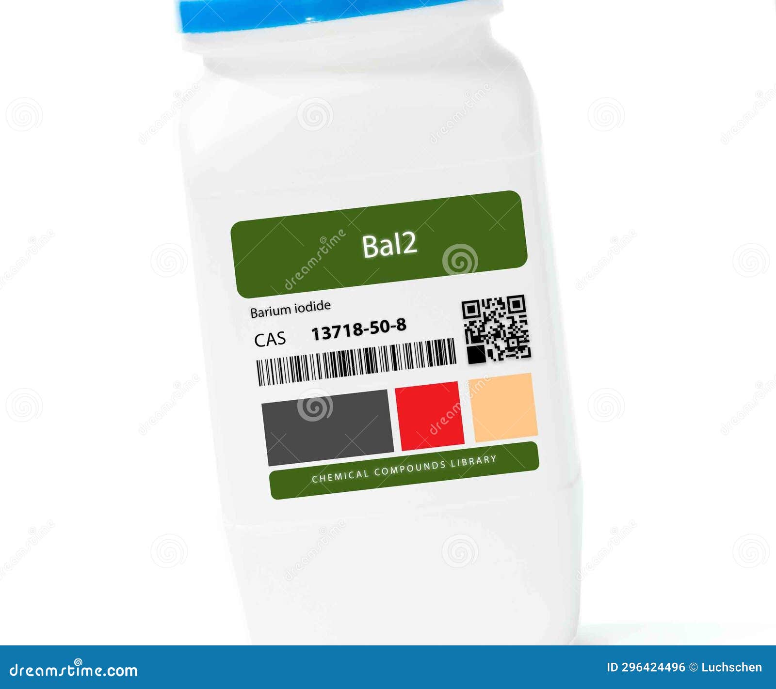 BaI2 - Barium Iodide stock photo. Image of container - 296424496