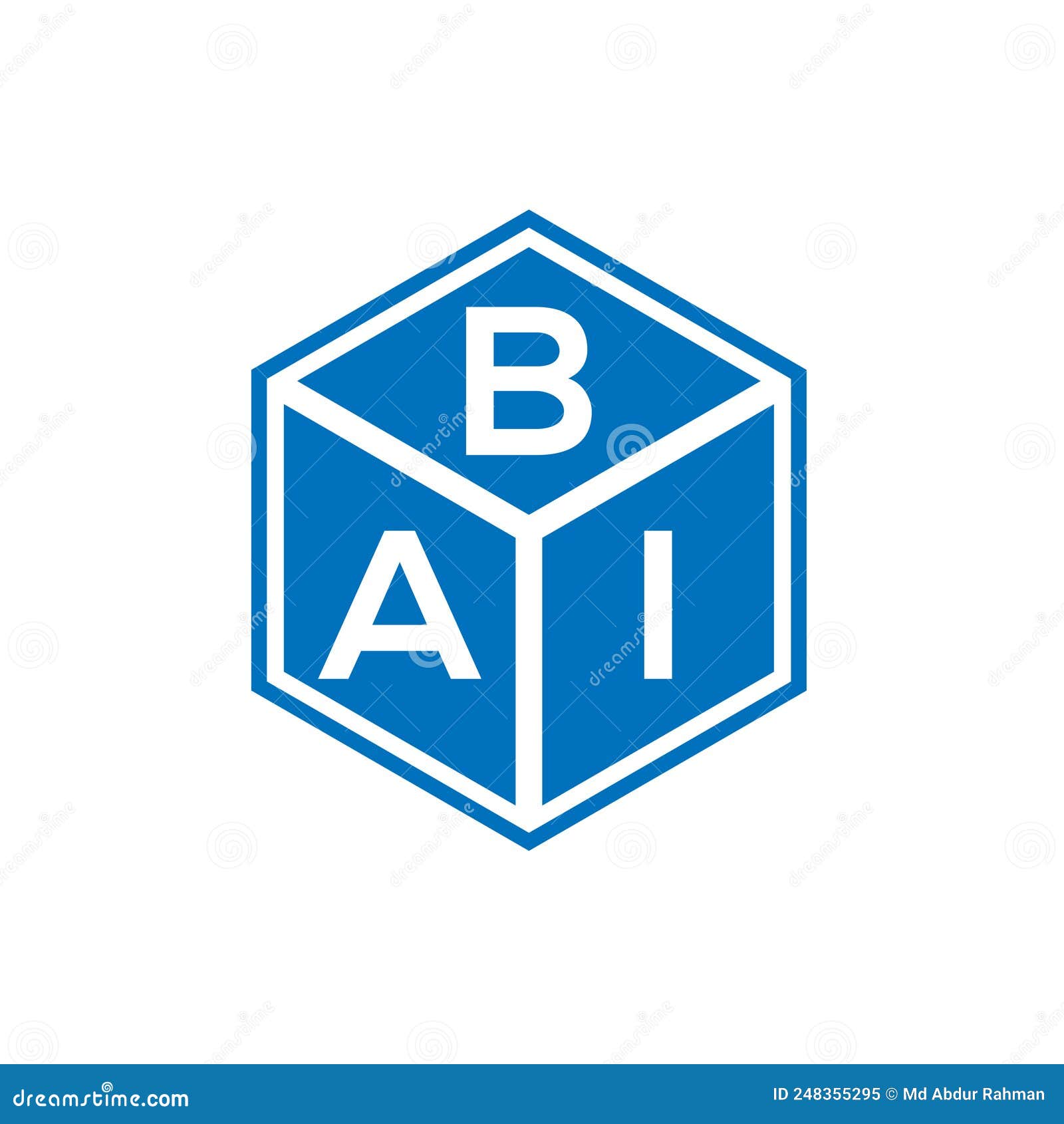 BAI Letter Logo Design On Black Background. BAI Creative Initials ...