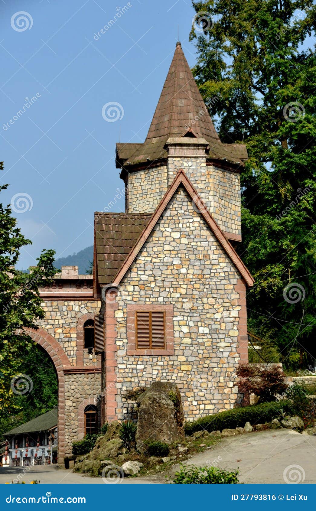 Bai Lu, China: North Entry Gatehouse Stock Photo - Image of french ...
