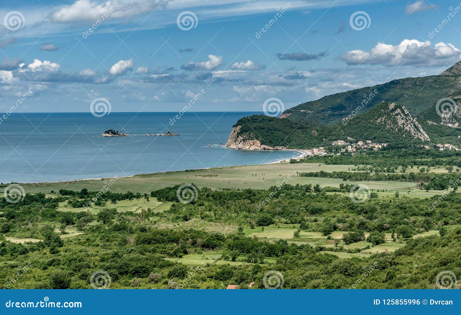 Baia in Budua, Montenegro Di Buljarica Fotografia Stock - Immagine di ...