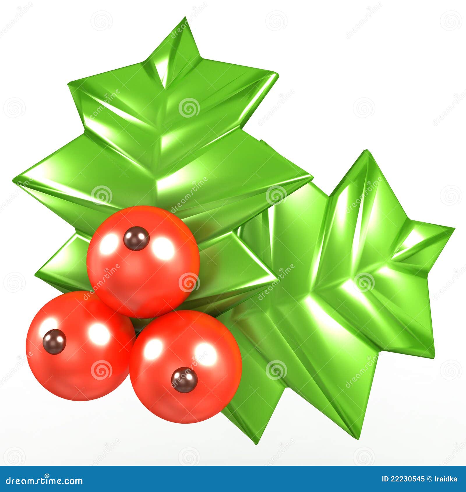 Baies du houx 3d illustration stock. Illustration du objet - 22230545