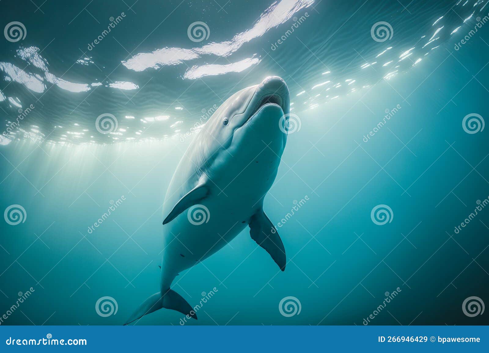 Baiji White Dolphin or Chinese River Dolphin, Extinct Animal ...