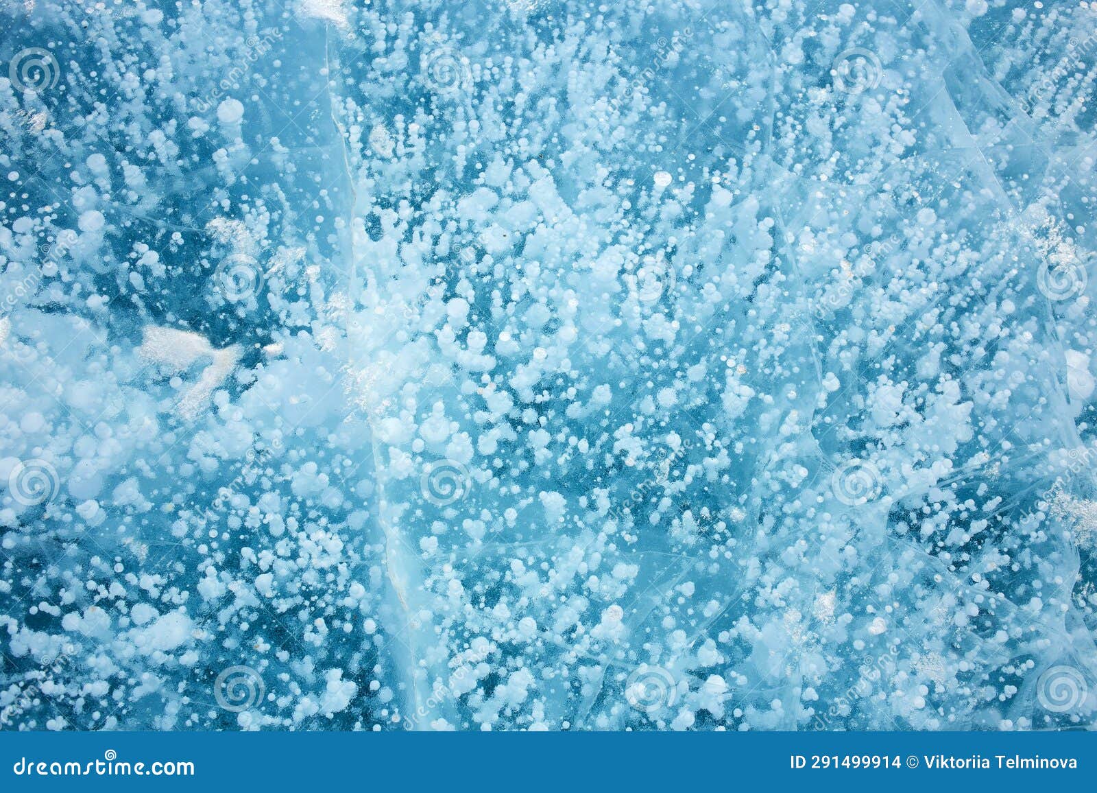 Baikal Ice, Pure Blue Ice with Methane Bubbles Stock Photo - Image of ...