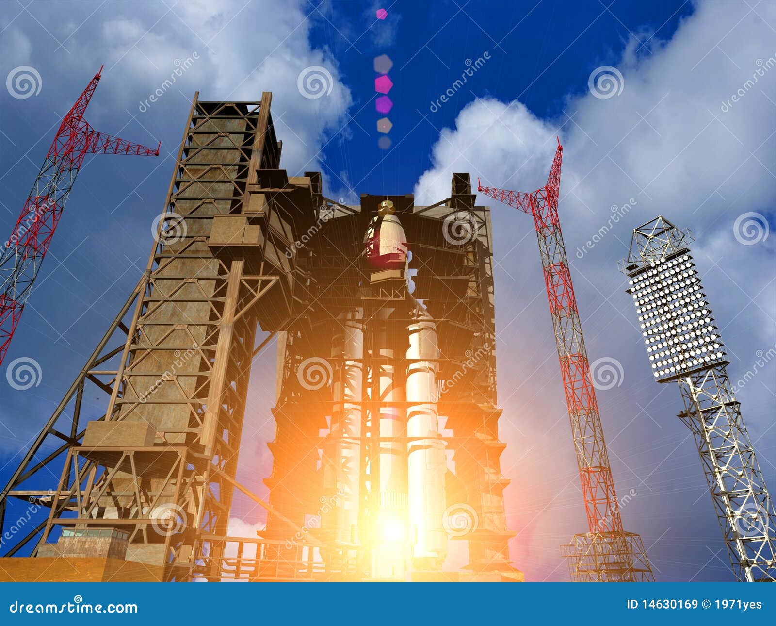 Baikonur stock illustration. Illustration of countdown - 14630169
