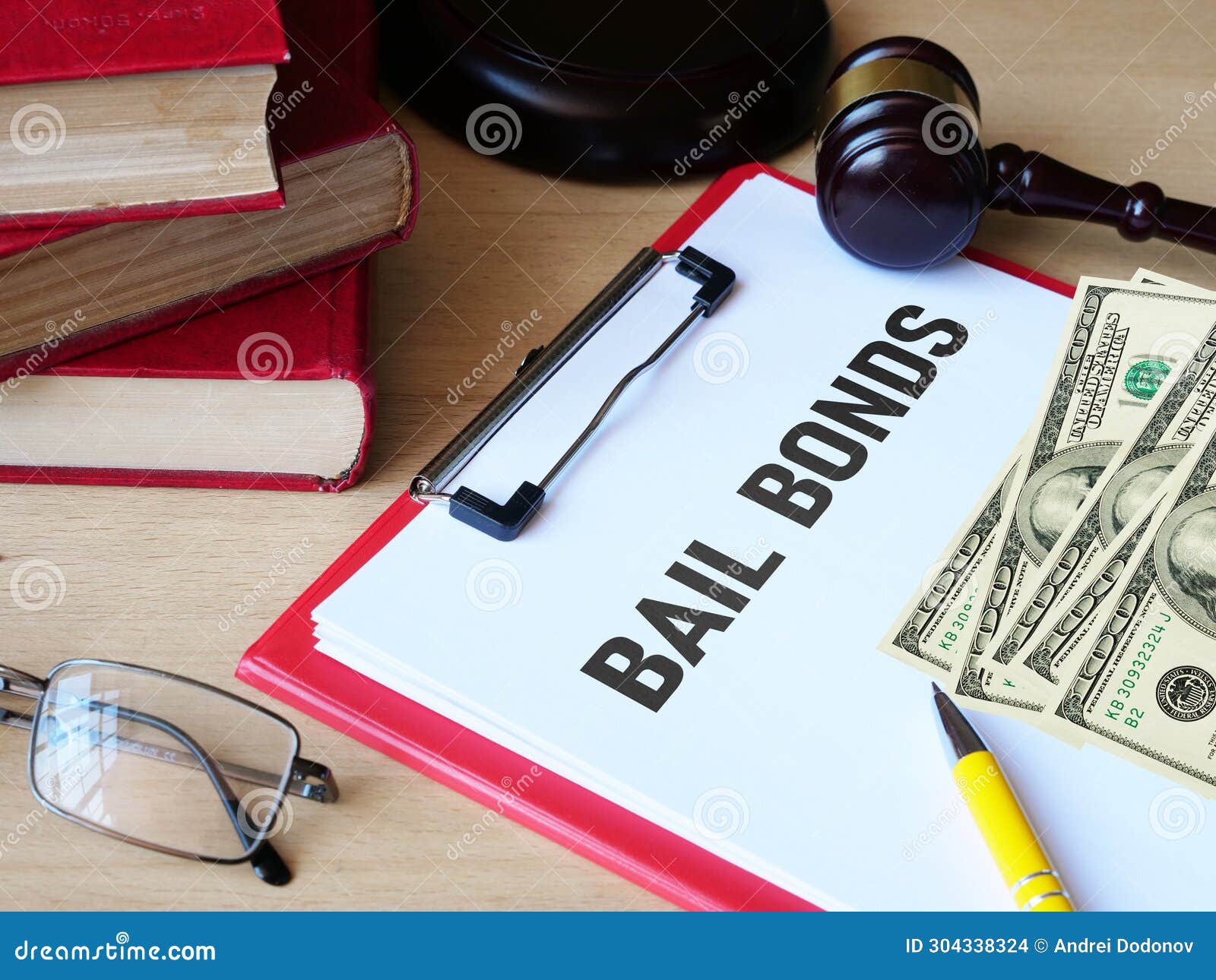 Bail Bonds are Shown Using the Text Stock Photo - Image of strategy ...