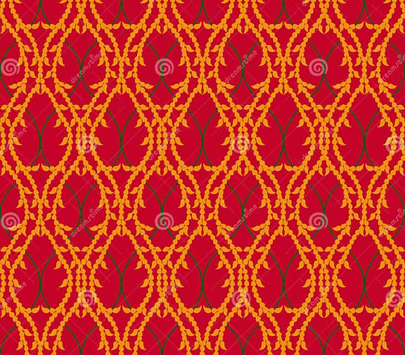 Bail Damask Seamless Pattern Element. Stock Illustration - Illustration ...