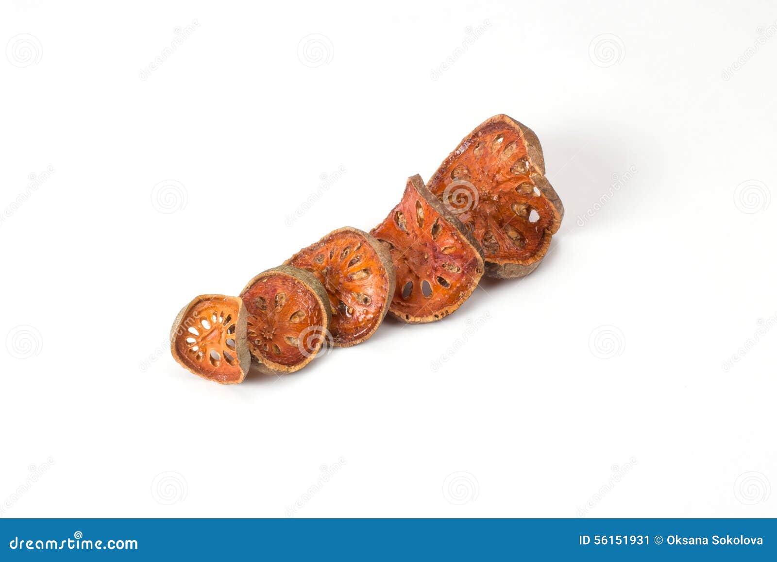 Bail Five Slices of Fruit on a White Background_2 Stock Image - Image ...