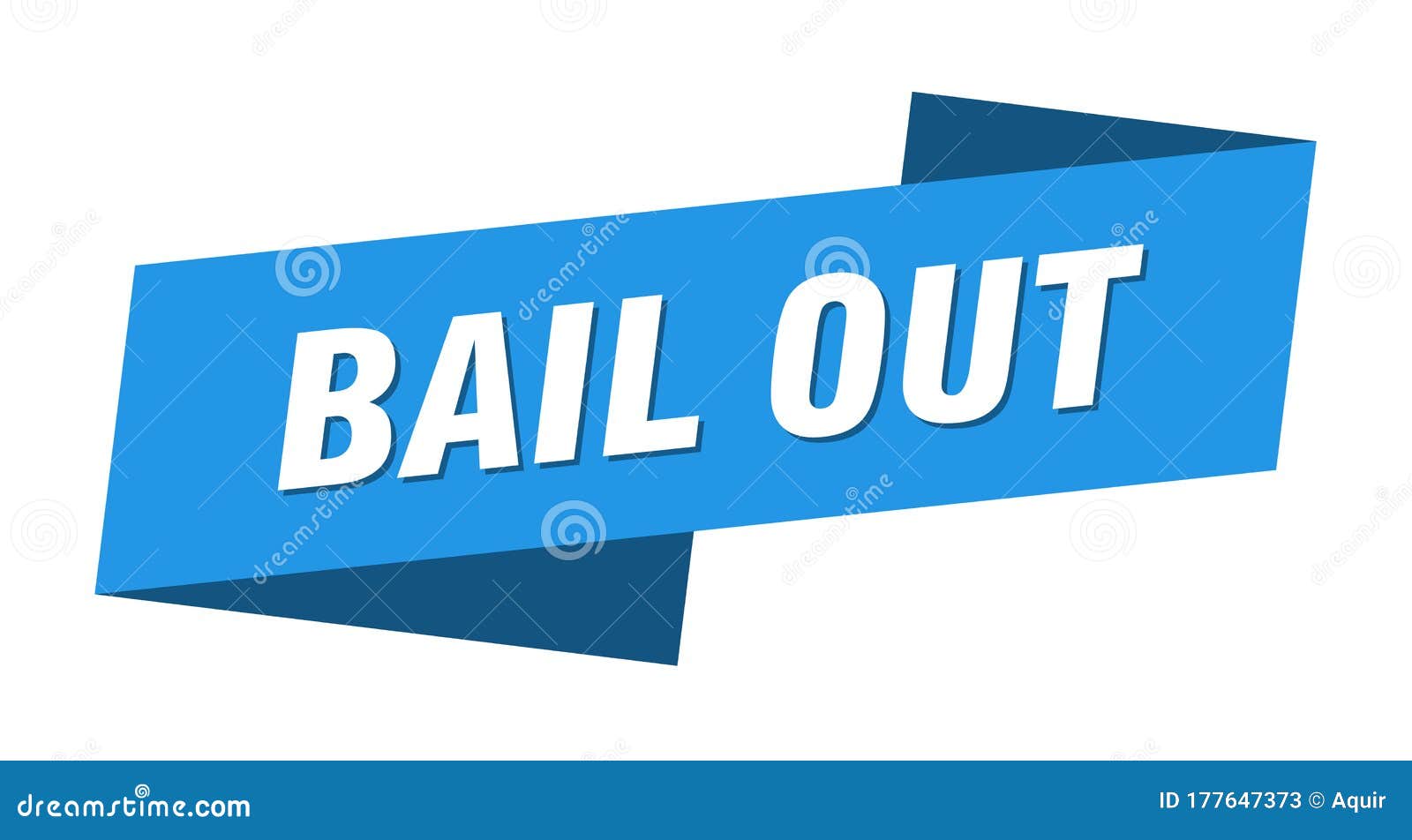 Bail Out Ribbon. Bail Out Isolated Paper Sign. Banner Cartoon Vector ...