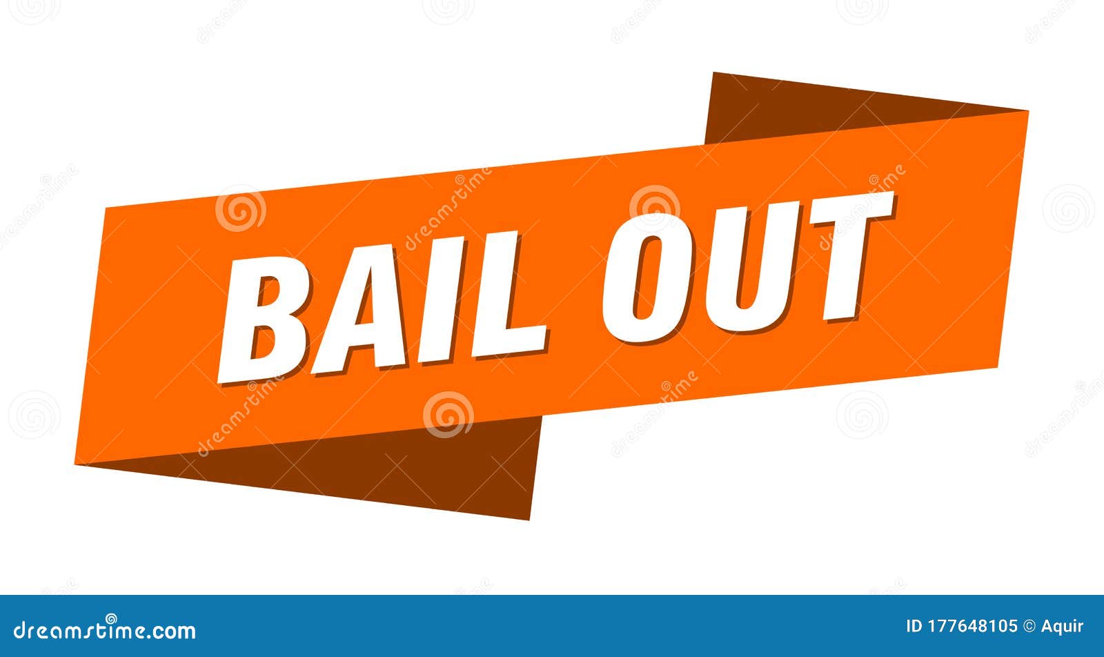 Bail Out Banner Template. Bail Out Ribbon Label Stock Vector ...