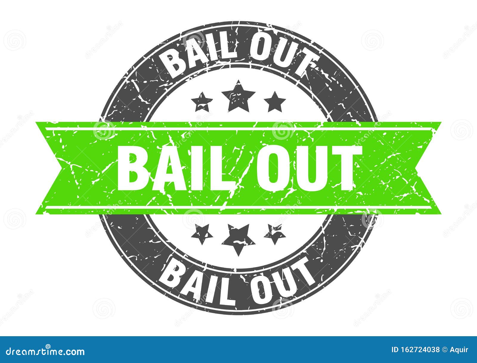 Bail out stamp stock vector. Illustration of green, peeler - 162724038
