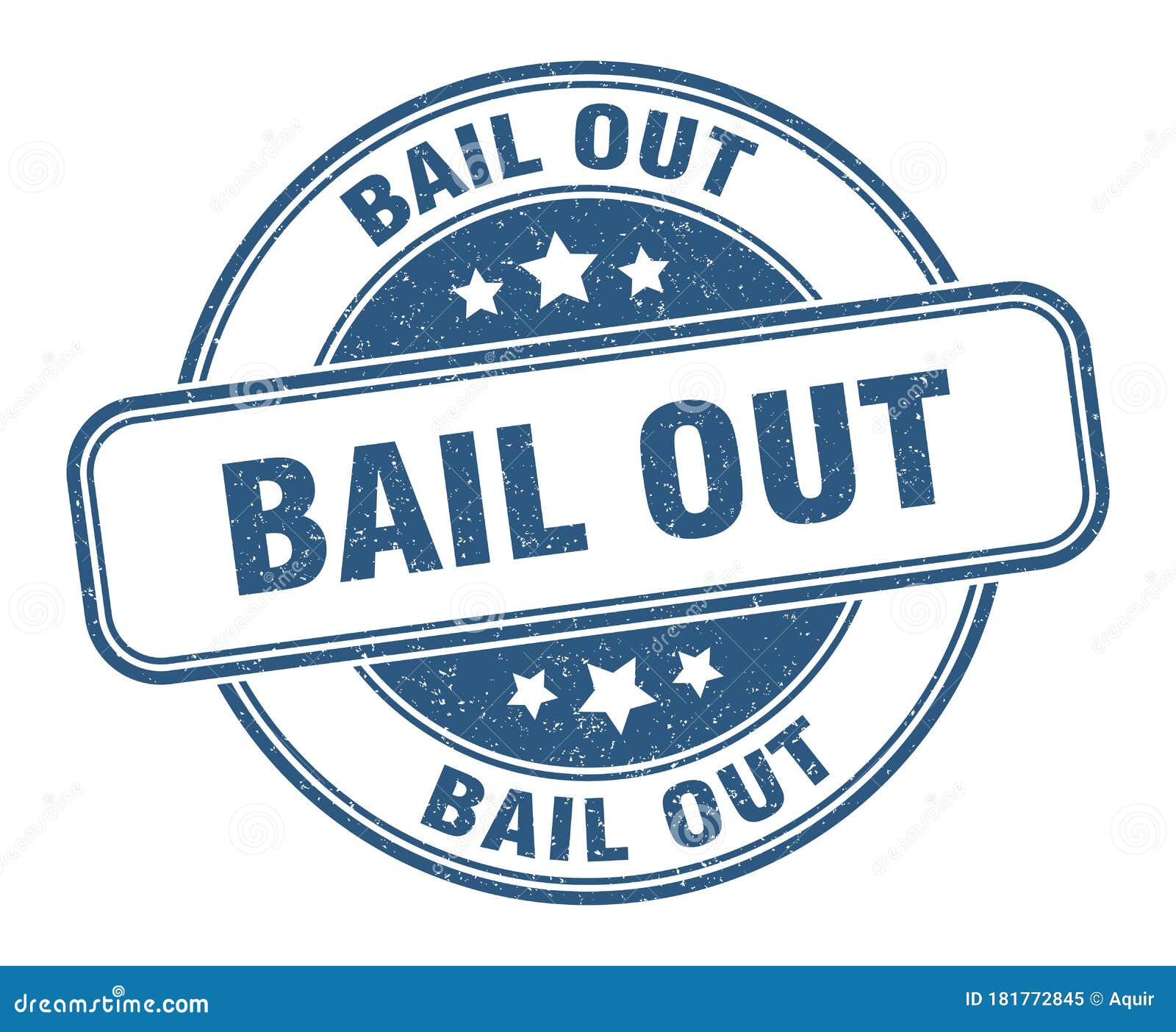 Bail Out Stamp Cartoon Vector | CartoonDealer.com #82606233