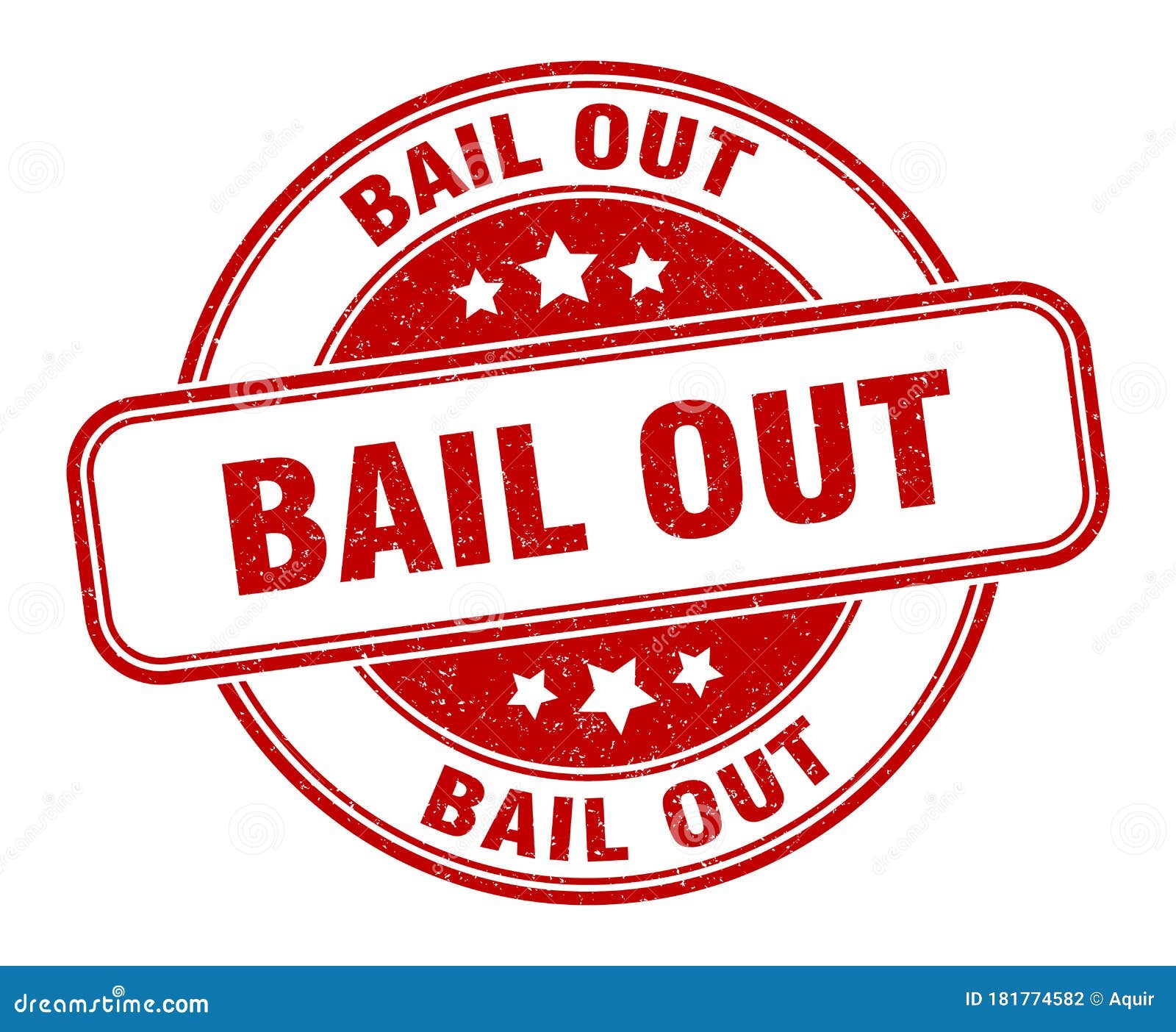 Bail Out Stamp Cartoon Vector | CartoonDealer.com #82606233