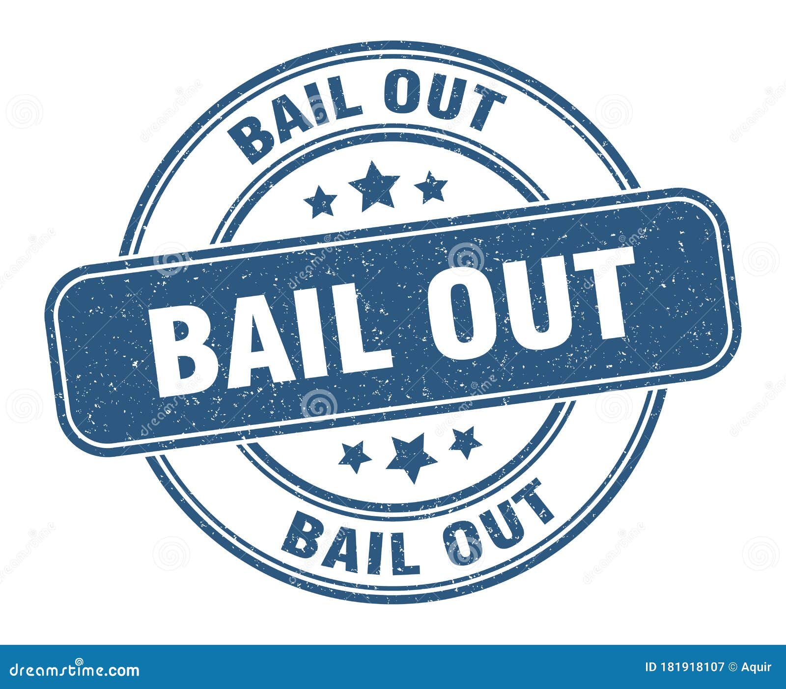 Bail Out Stamp Cartoon Vector | CartoonDealer.com #82606233