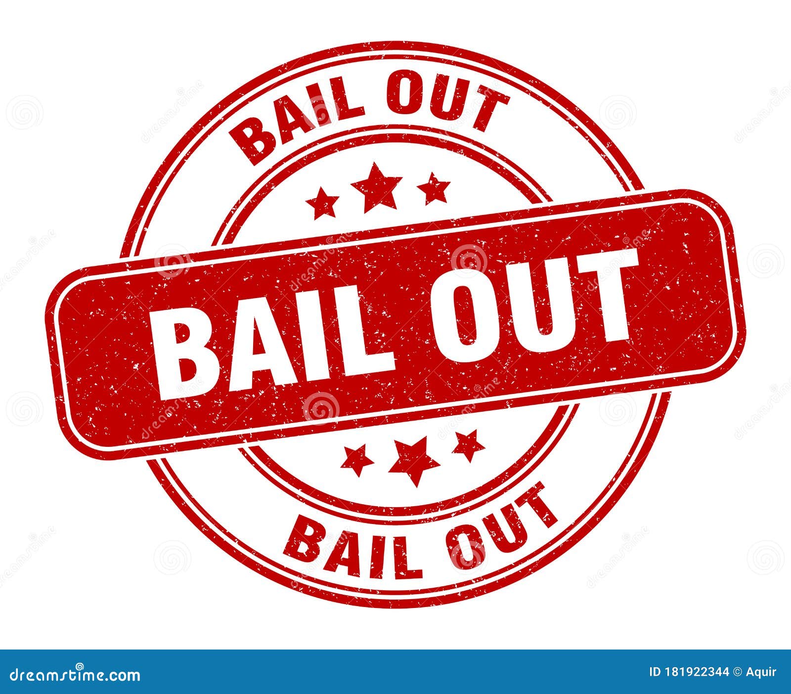 Bail Out Stamp Cartoon Vector | CartoonDealer.com #82606233