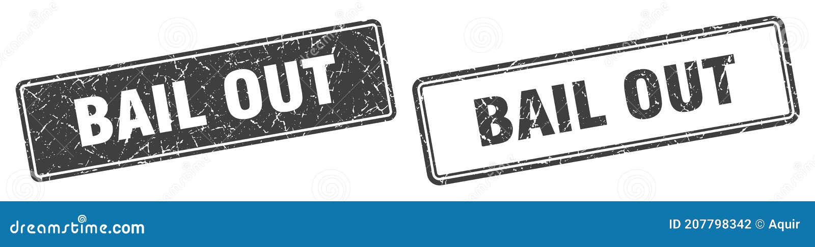 Bail Out Stamp Set. Bail Out Square Grunge Sign Stock Vector ...