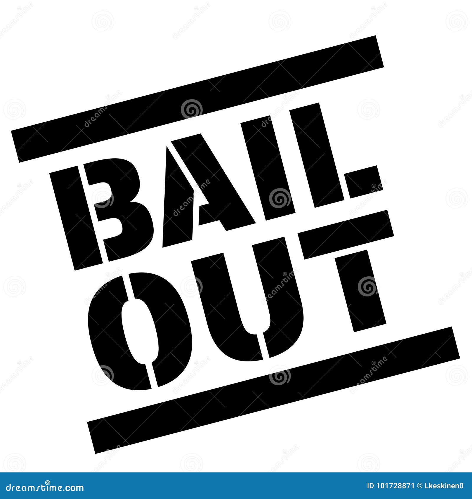Bail Out Sticker. Bail Out Sign Set. Cartoon Vector | CartoonDealer.com ...