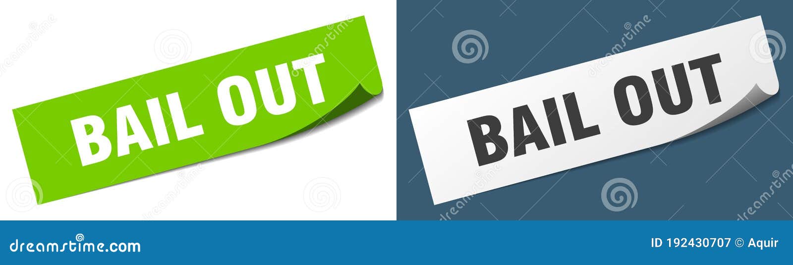 Bail Out Sticker. Bail Out Sign Set Stock Vector - Illustration of ...