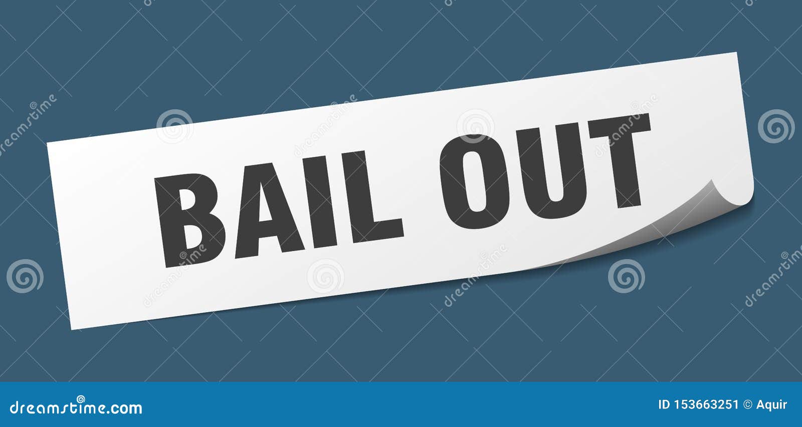 Bail out sticker. stock vector. Illustration of badge - 153663251