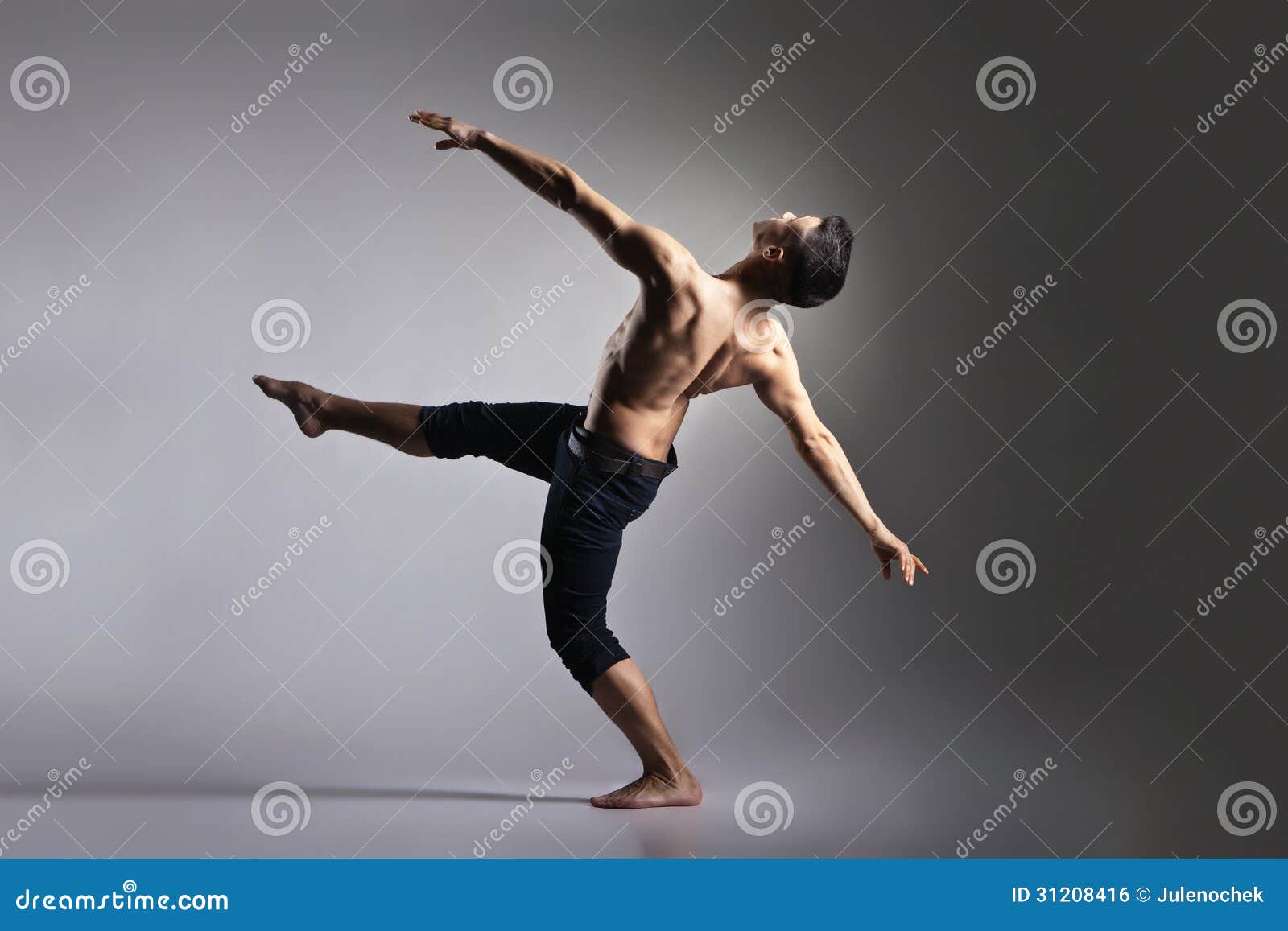 Bailarín De Ballet Moderno Joven Y Elegante Foto de archivo - Imagen de ...