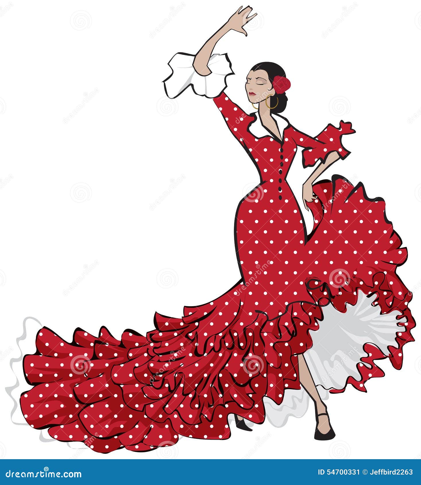 Bailarín Gitano Español Del Flamenco Ilustración del Vector ...
