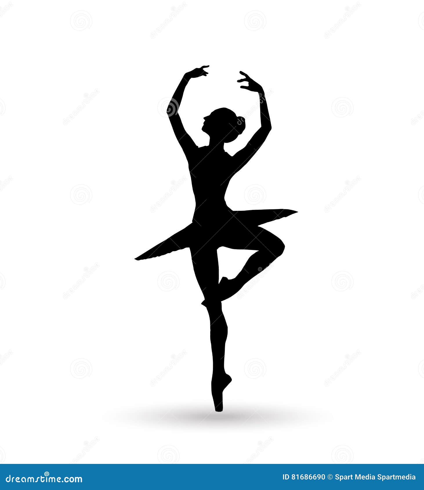 Bailarina ilustración del vector. Ilustración de gimnasta - 81686690