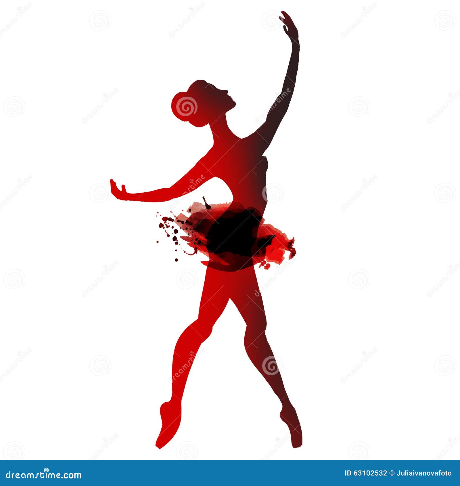 Bailarina En Danza Watercolor Vector Ilustración del Vector ...