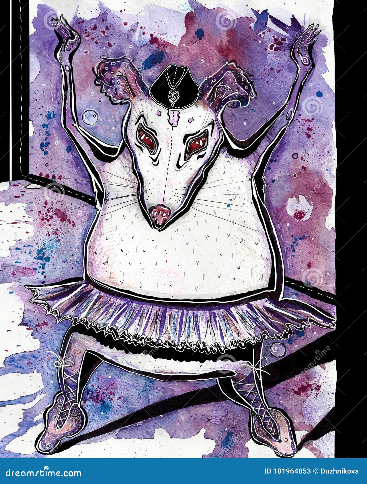 Bailarina gorda de la rata stock de ilustración. Ilustración de hermoso ...