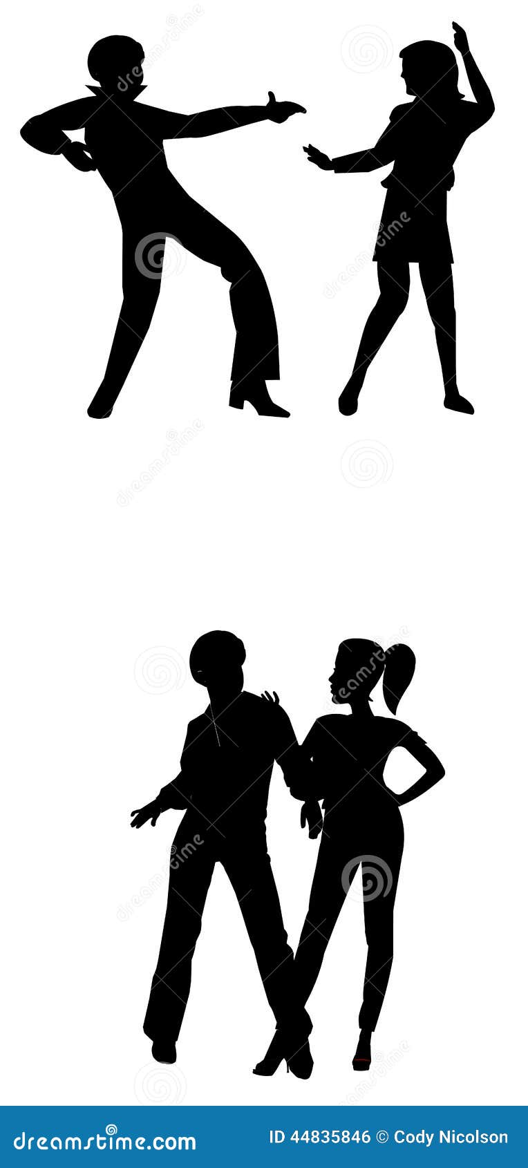 80; Bailarines Del Disco De S Stock de ilustración - Ilustración de ...