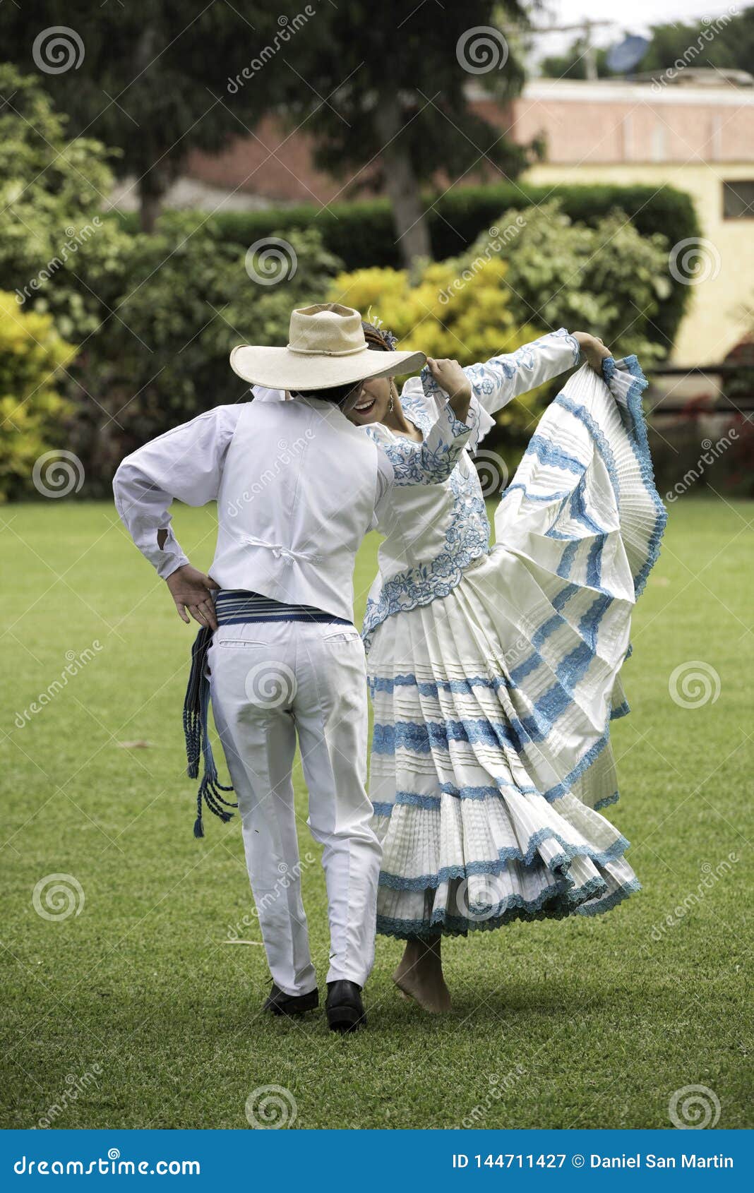 Baile De Marinera, Typical Peruvian Dance. Editorial Photography ...