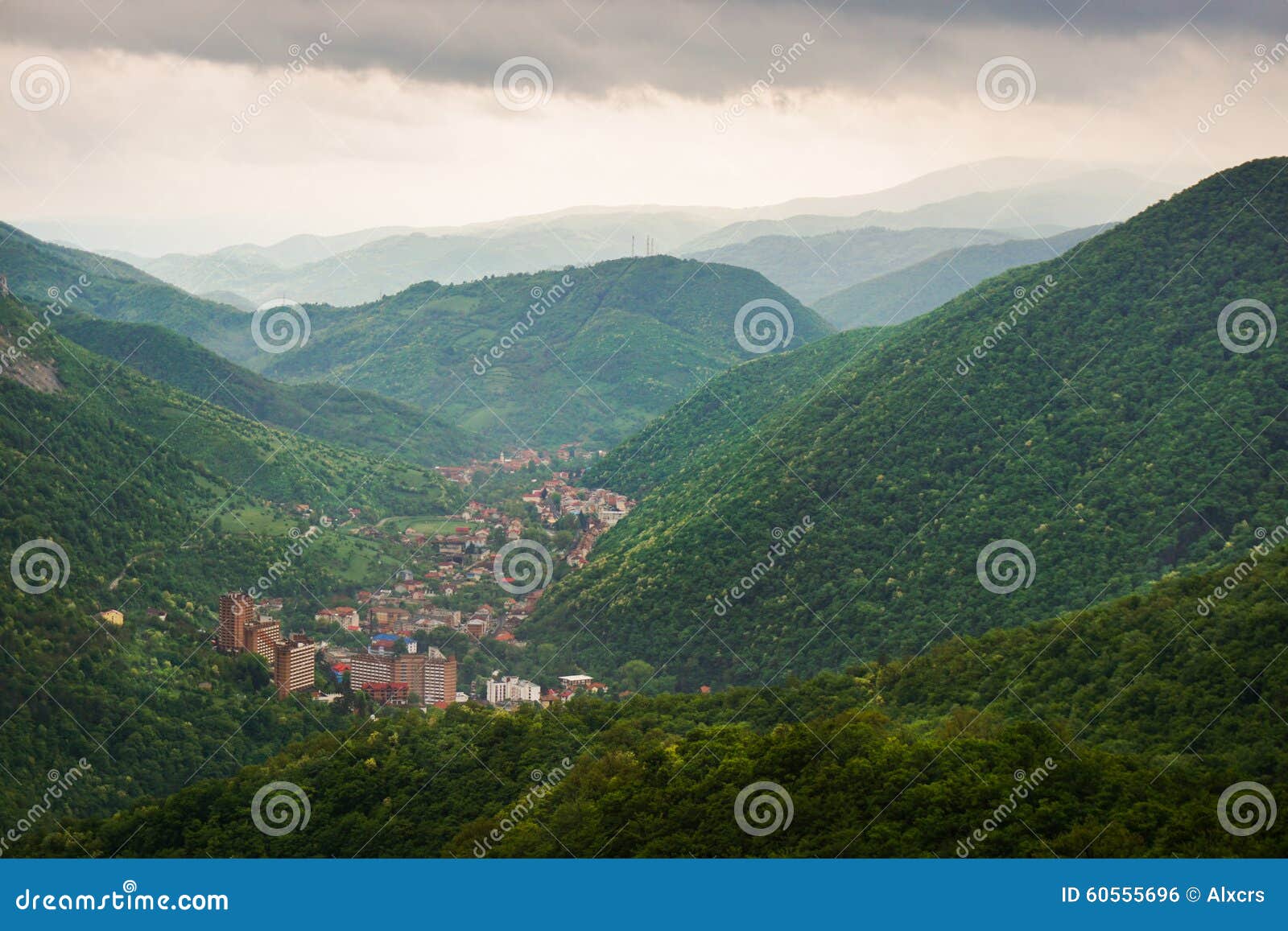 Baile Herculane, Romania stock photo. Image of mountains - 60555696