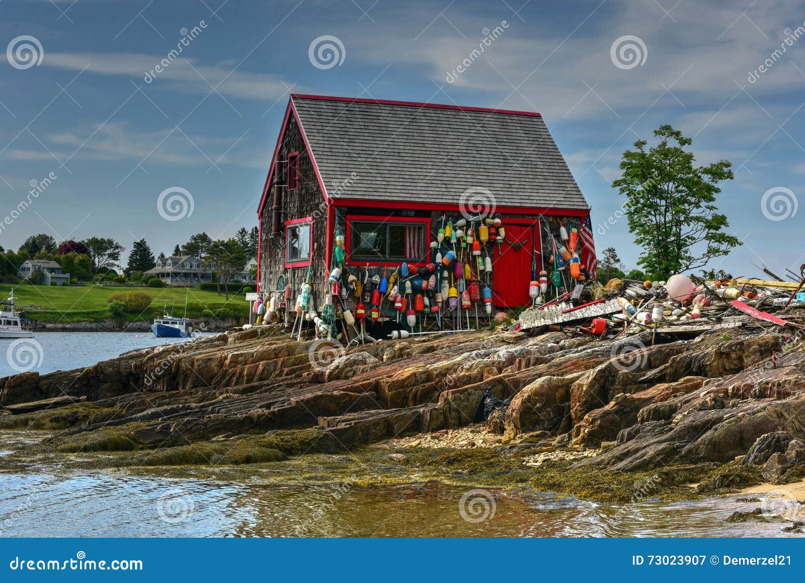 Bailey Island - Maine stock image. Image of fishing, water - 73023907