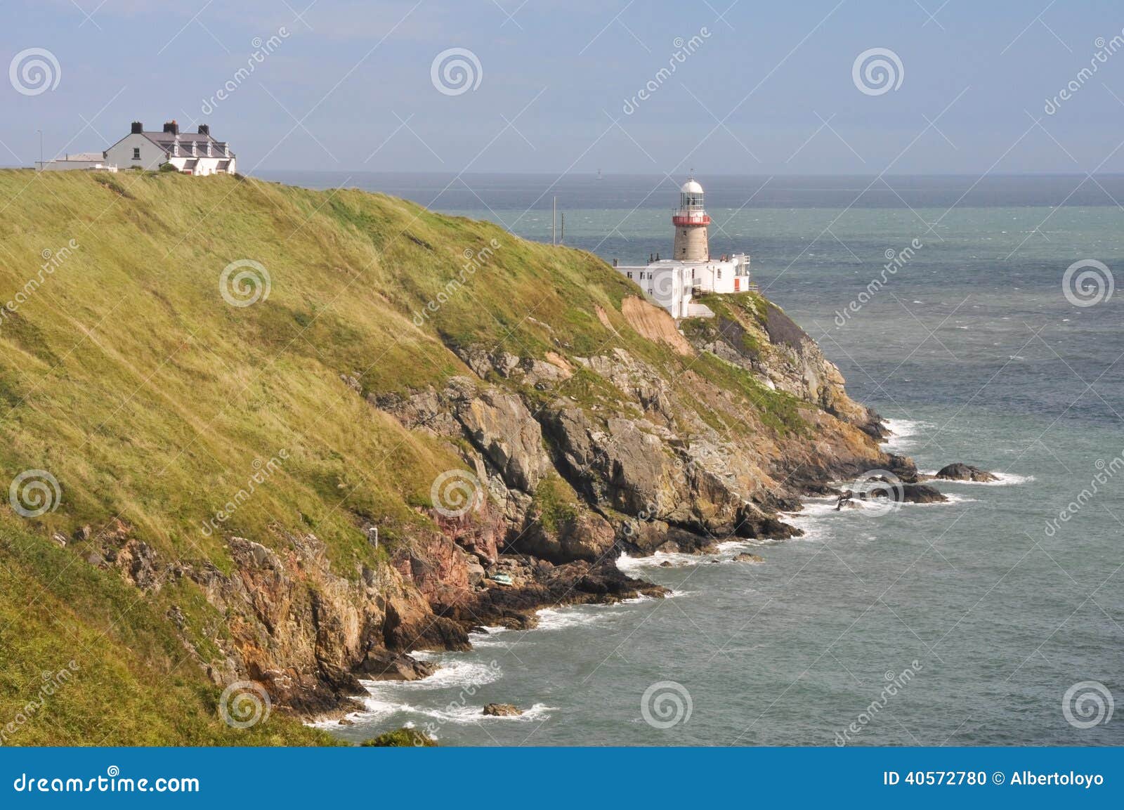 Bailey Lighthouse, Howth, Dublin, Ireland Stock Photo - Image of ...