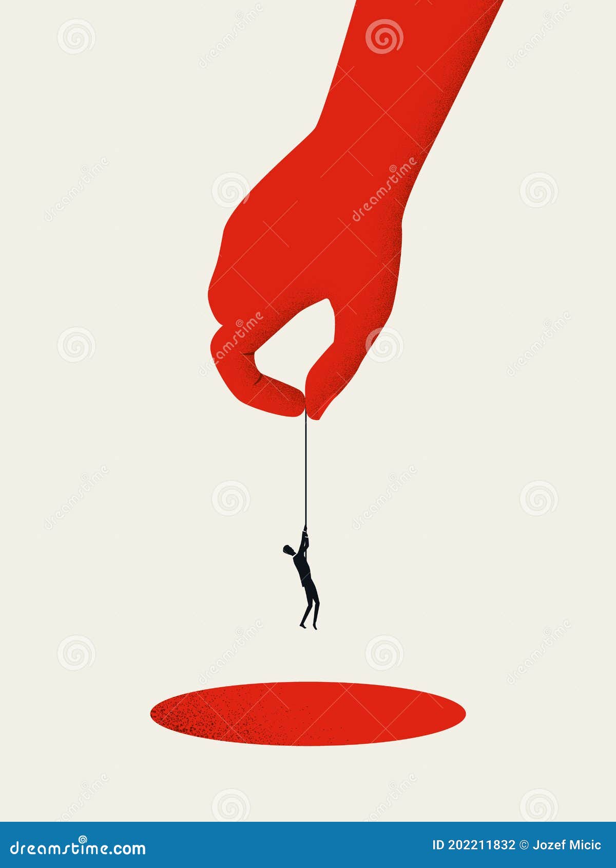 Bailout, Business Help and Support Vector Concept. Hand Pulling ...