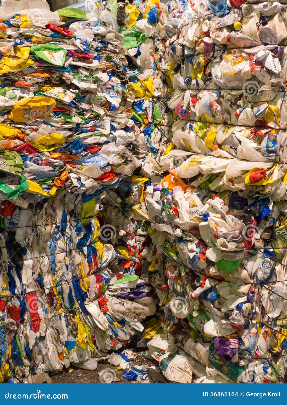 Bails of Recycled Plastic editorial stock image. Image of salvage ...