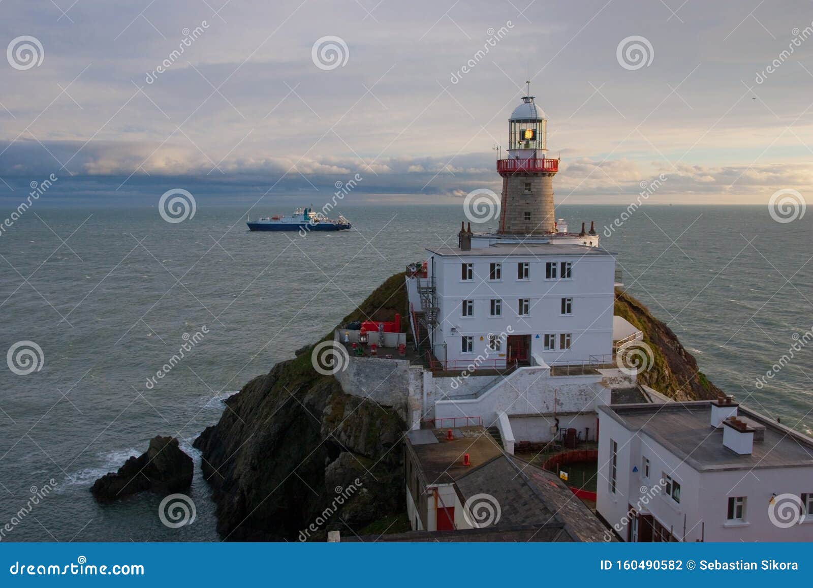 The Baily Lighthouse, Howth. Co Stock Photo - Image of seascape ...