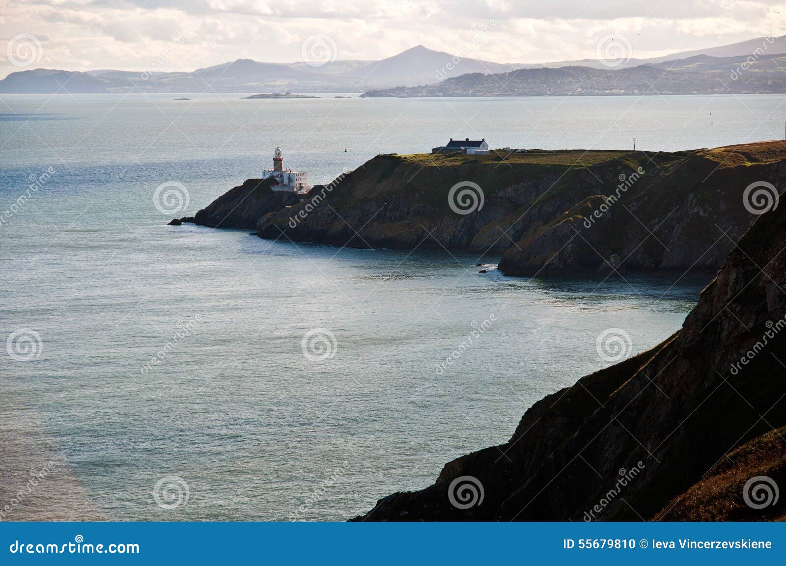 Baily Lighthouse, The Peninsula Of Howth Head, Dublin, Ireland Stock ...