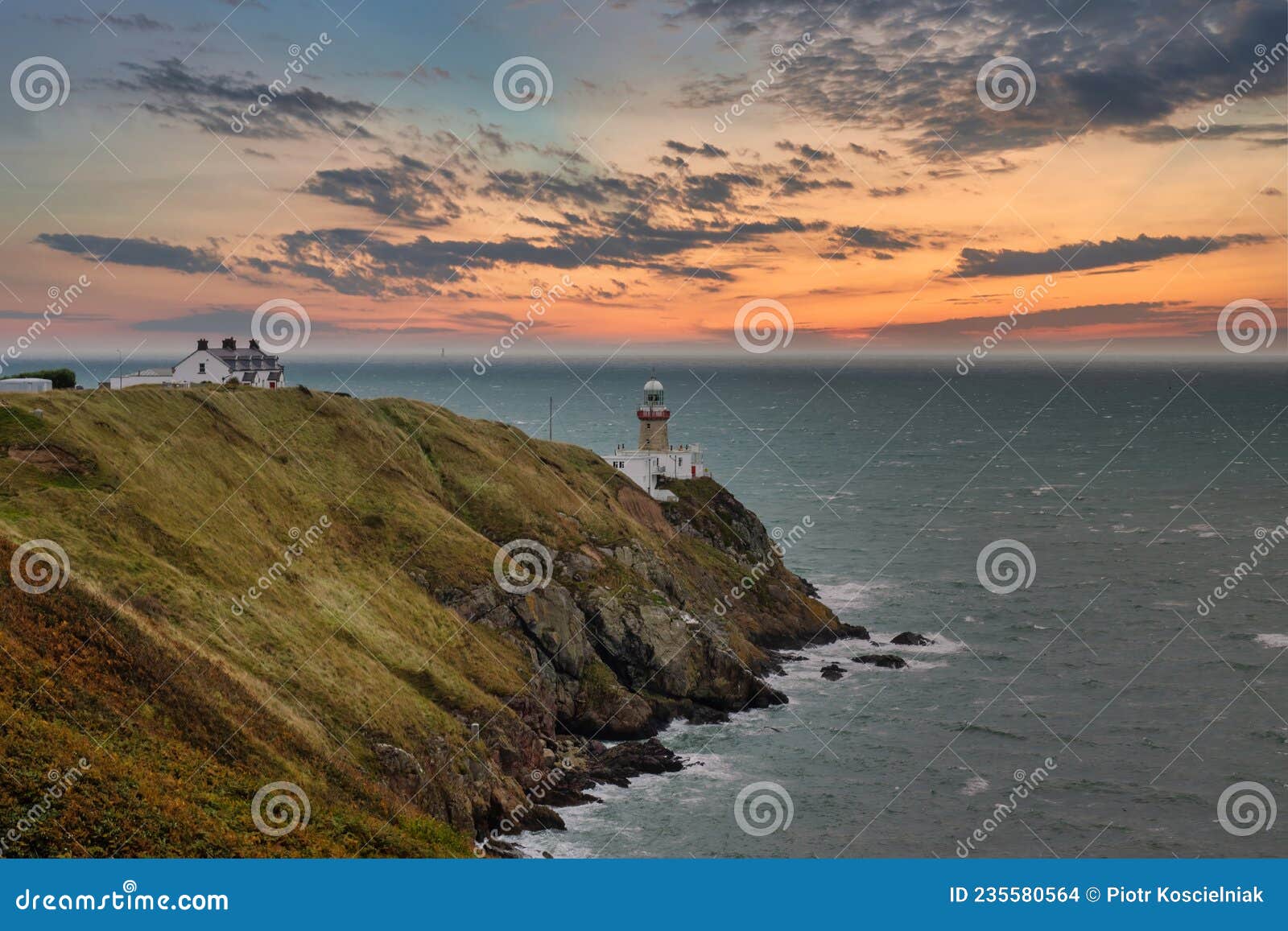 Baily Lighthouse, the Peninsula of Howth Head, Dublin, Ireland Stock ...