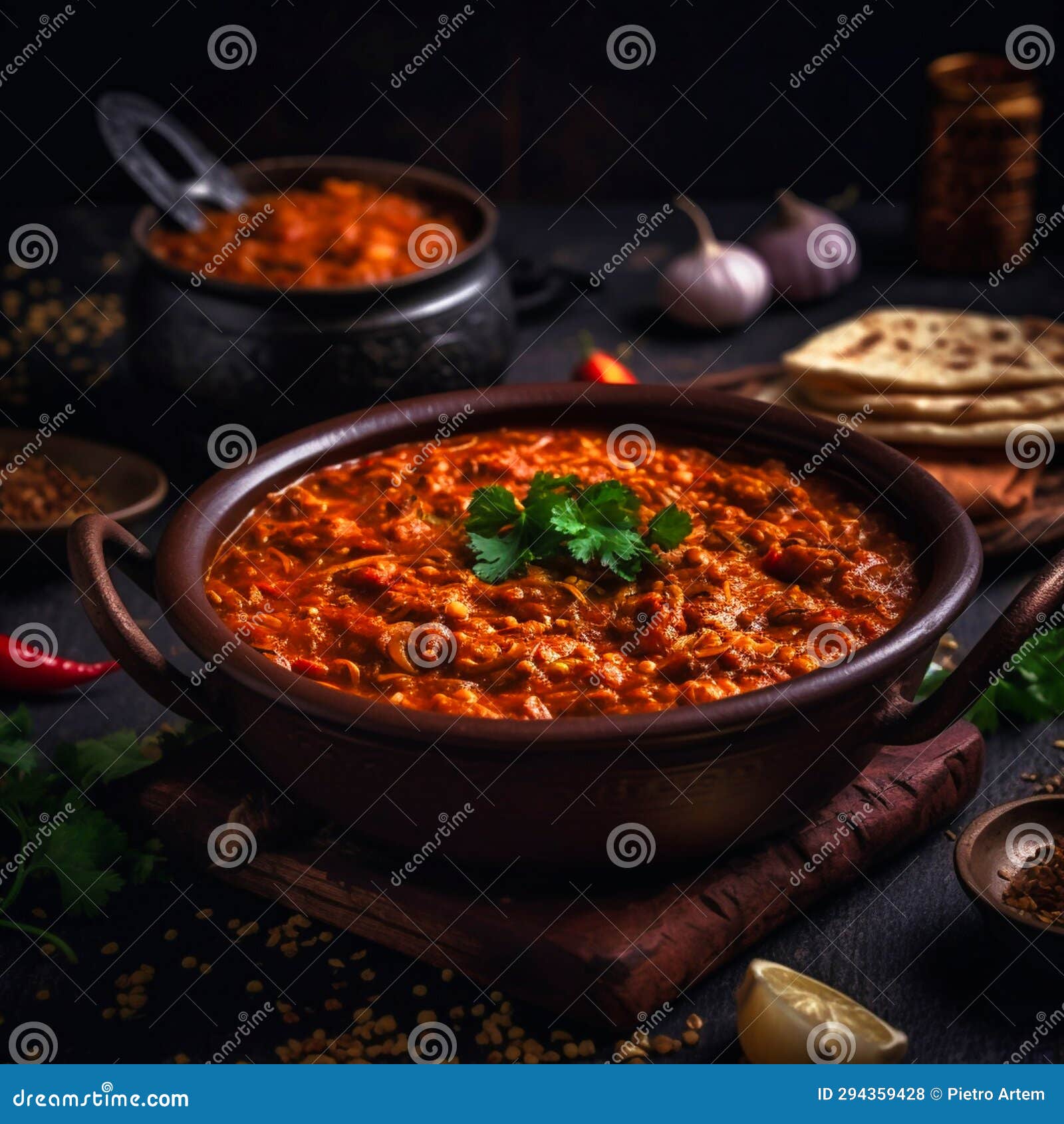 BAINGAN BHARTA in a Plate on the Table Stock Photo - Image of bhurtha ...