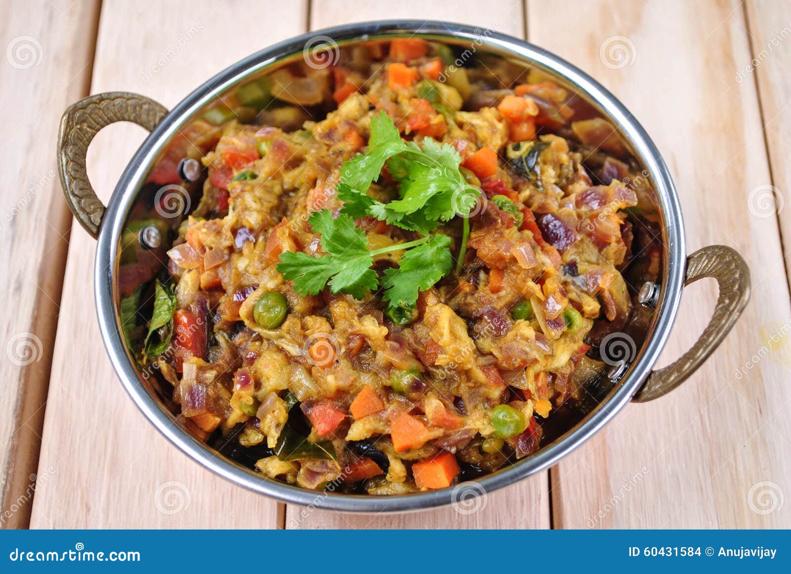 Baingan Bhurta photo stock. Image du transmettez, indien - 60431584