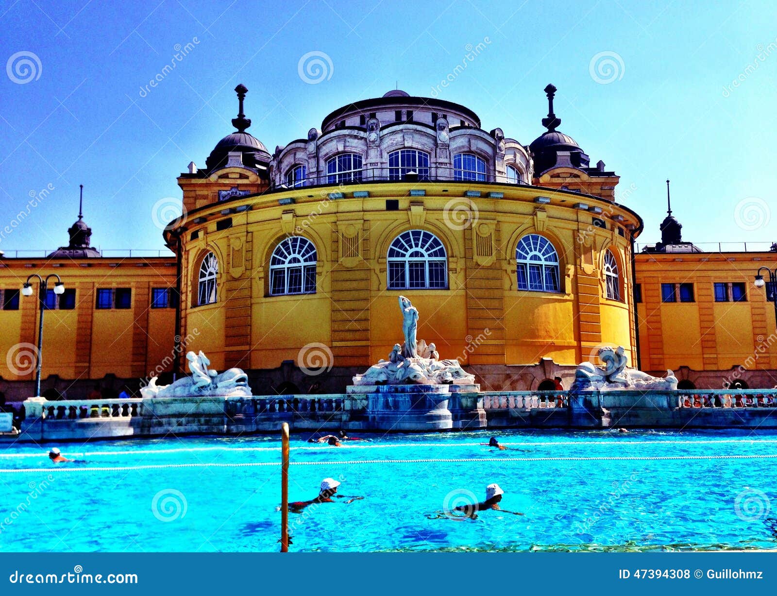 Bains De Szechenyi De Budapest Photo stock - Image du célèbre, natation ...