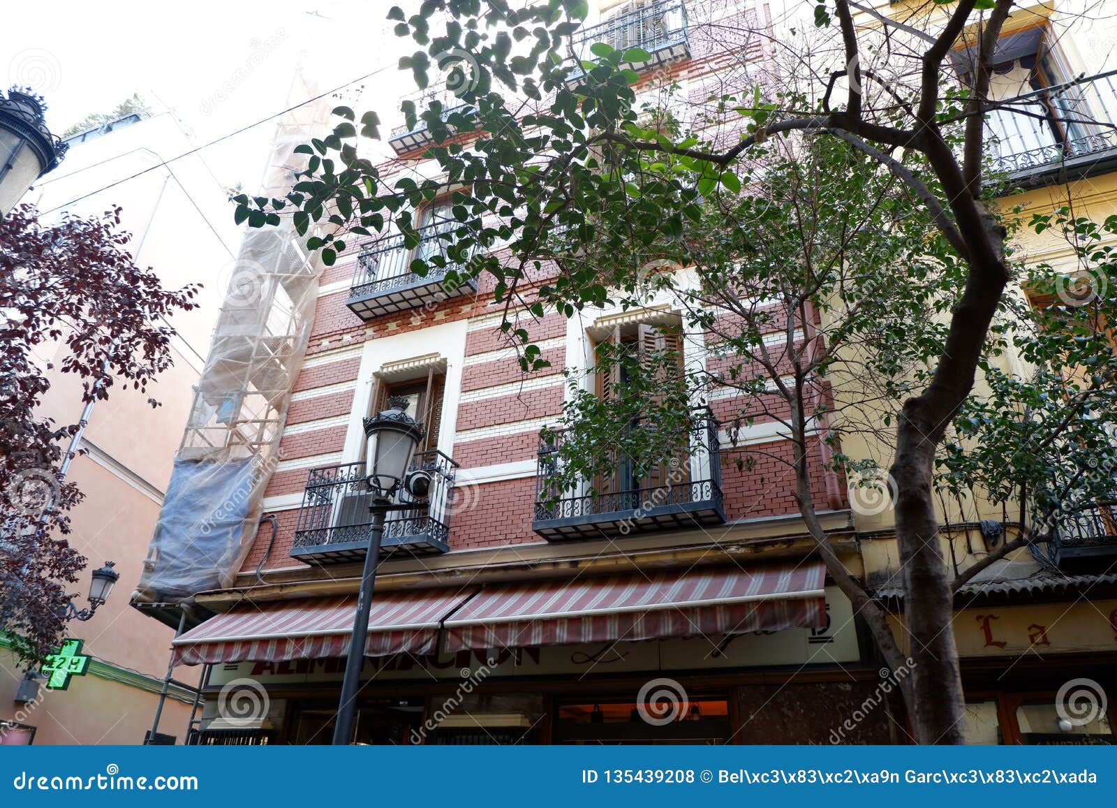 Bairro De Las Letras, Madri Foto de Stock Editorial - Imagem de ...