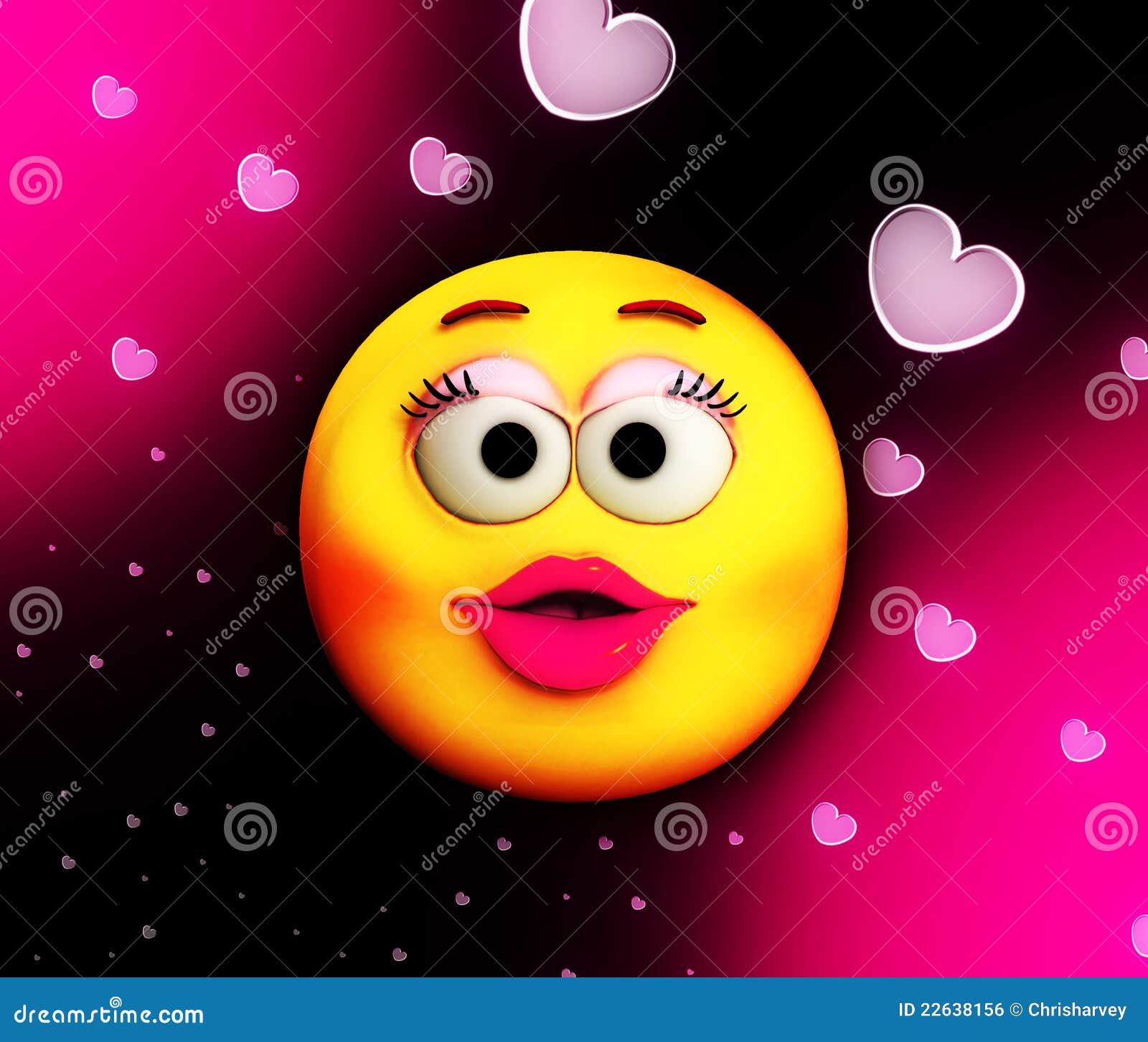 Baiser De Dessin Animé De L'amour Illustration Stock - Illustration du ...