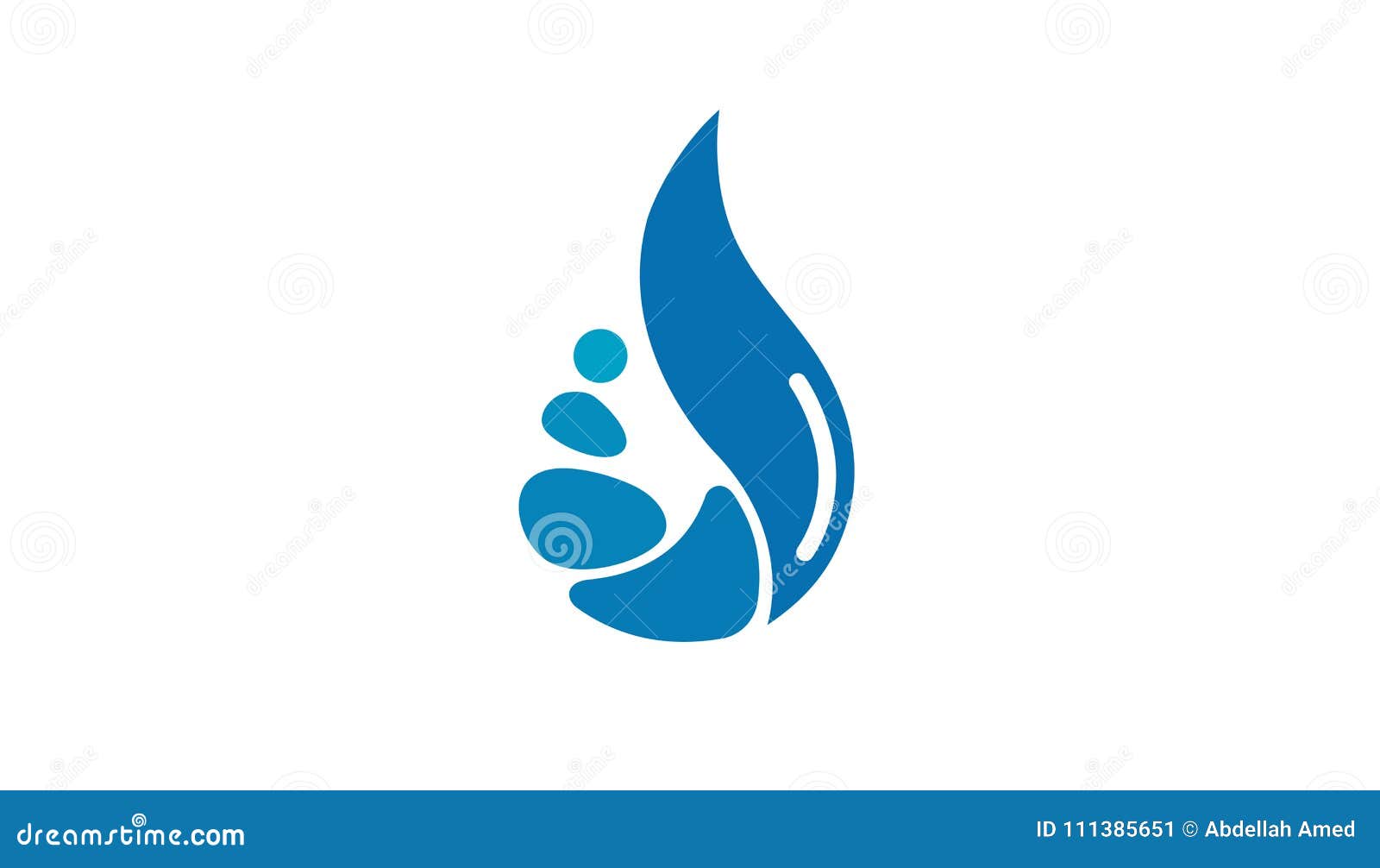 Baisse Bleue Logo Symbol Design Illustration de Vecteur - Illustration ...