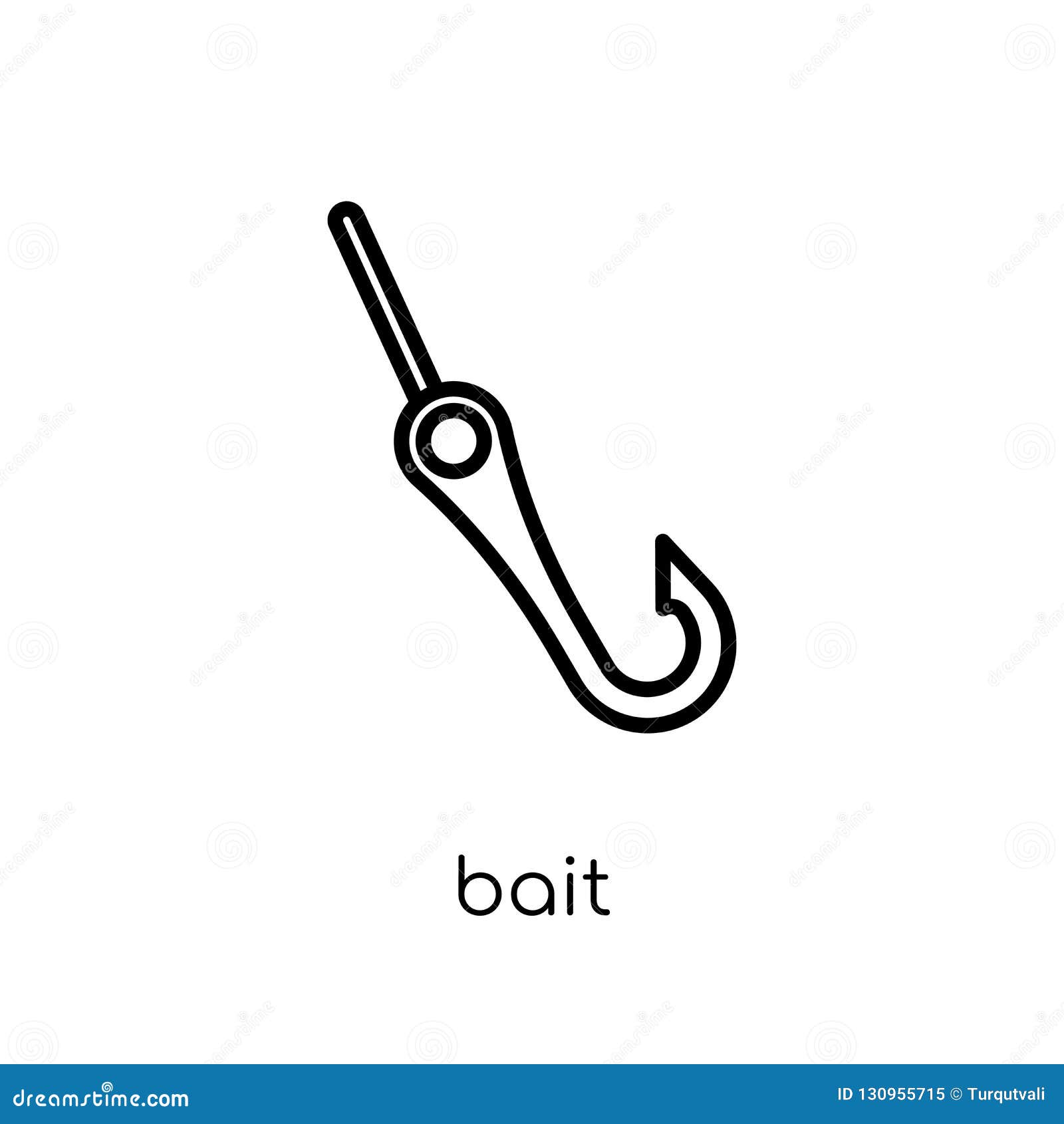 Bait Icon. Trendy Modern Flat Linear Vector Bait Icon on White B Stock ...
